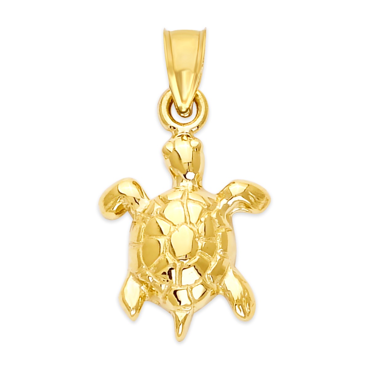 Solid Gold Turtle Pendant - 10k or 14k – Golden Fire Jewelry